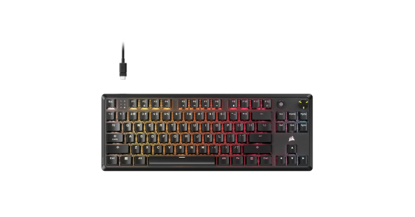 Corsair Gaming K70 CORE TKL - US layout - MLX Linear Switches - Black ...