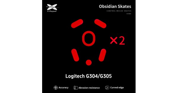 X-raypad Obsidian Skates Logitech G304 & G305 Red 2 vnt. (Raudoni ...