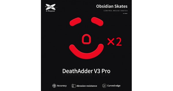 X-Raypad Obsidian Skates Razer Deathadder V3 Pro Red 2 vnt. (Raudoni ...